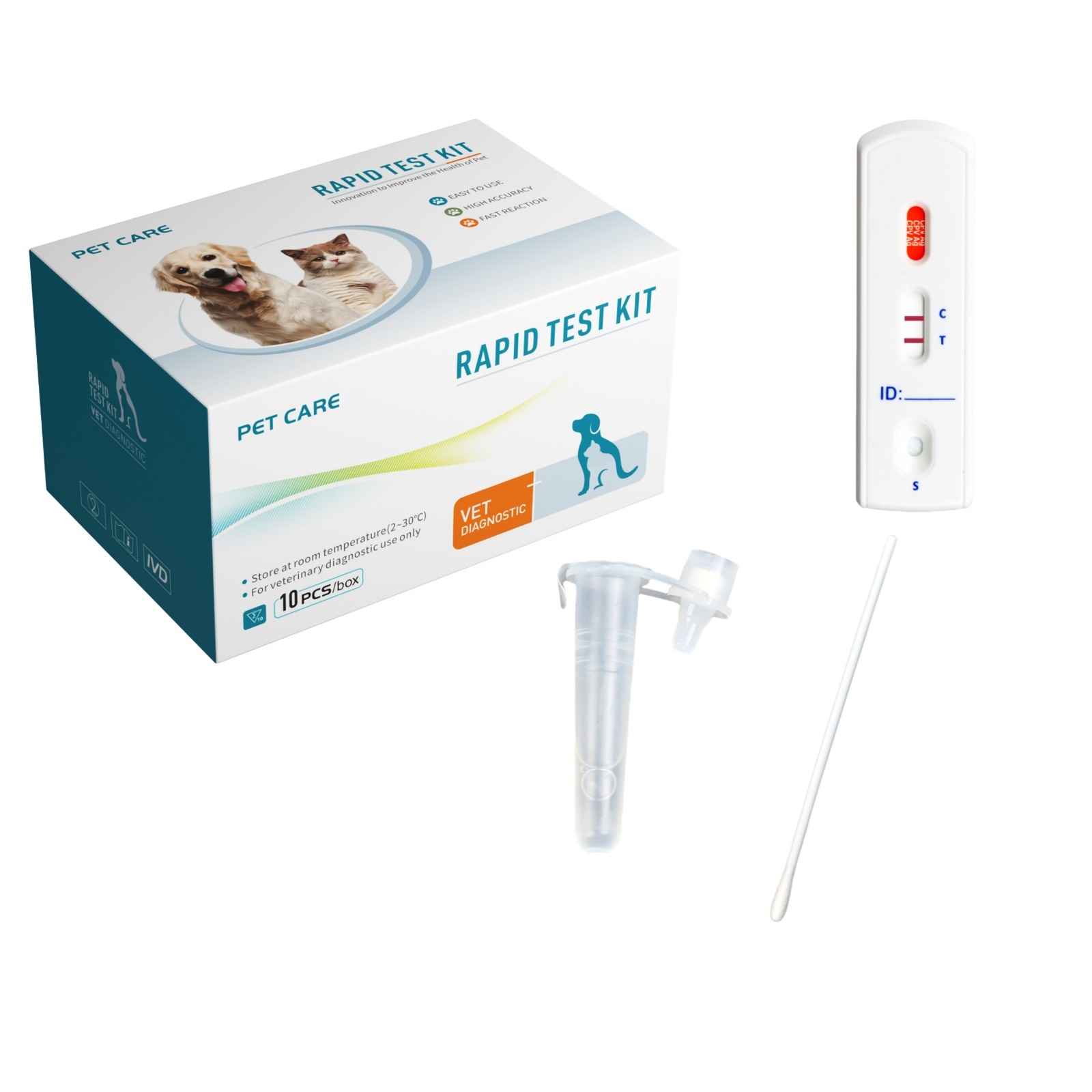Caja 10 Unidades Test Rápido Parvovirus Canino - Vetest